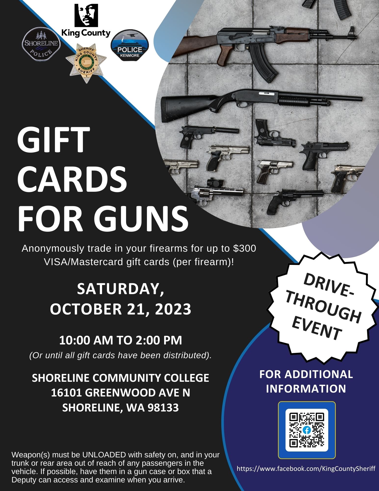 King County Sheriff sponsoring Gift Cards for Guns event Oct. 21 ...